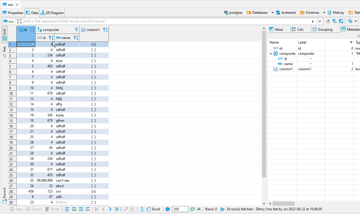 Filters On Composite Type Columns Are Not Properly Loaded · Issue 17408 · Dbeaver Dbeaver · Github