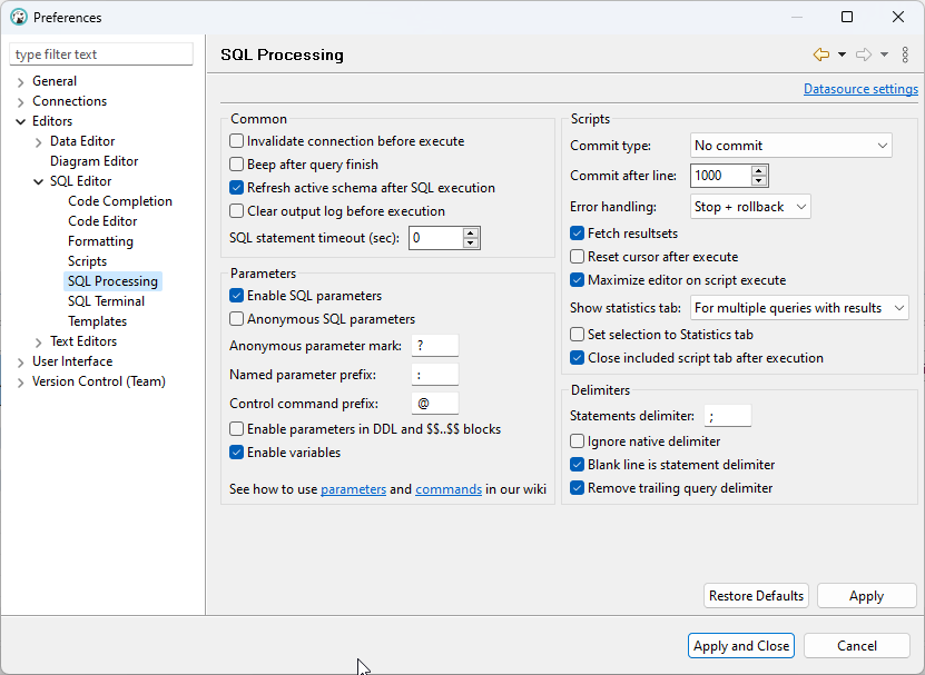 Dbeaver Is Unable To Recover From An Error In Sql Query New Sql Query Is Required · Issue 2011