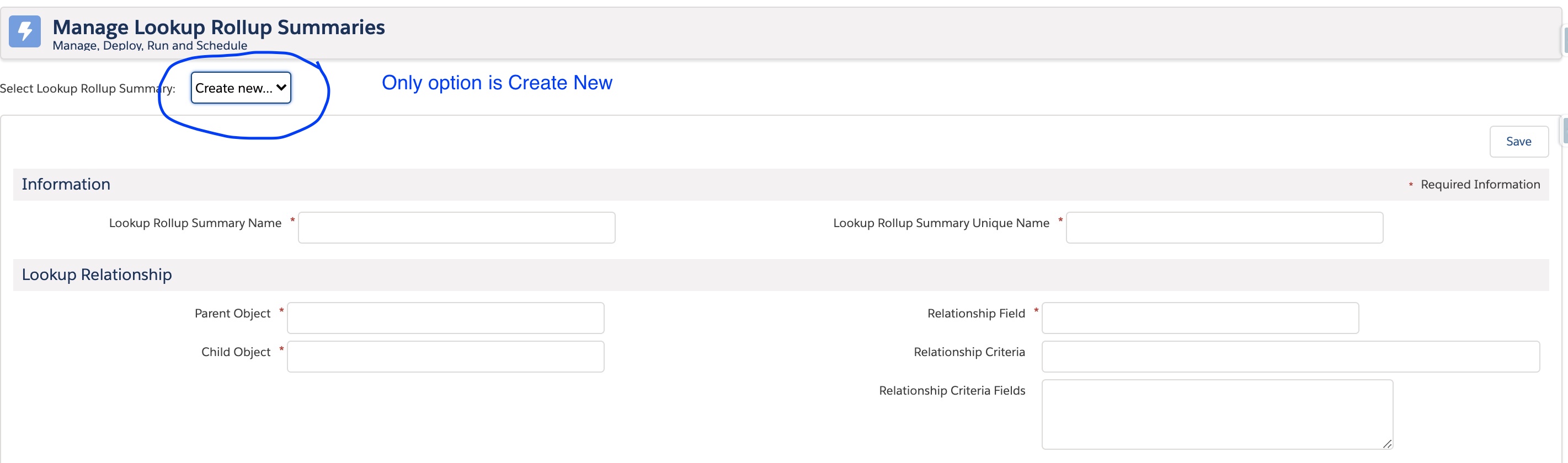 Manage Lookup Rollup Summaries - only get option Create New · Issue #1028 · SFDO-Community ...