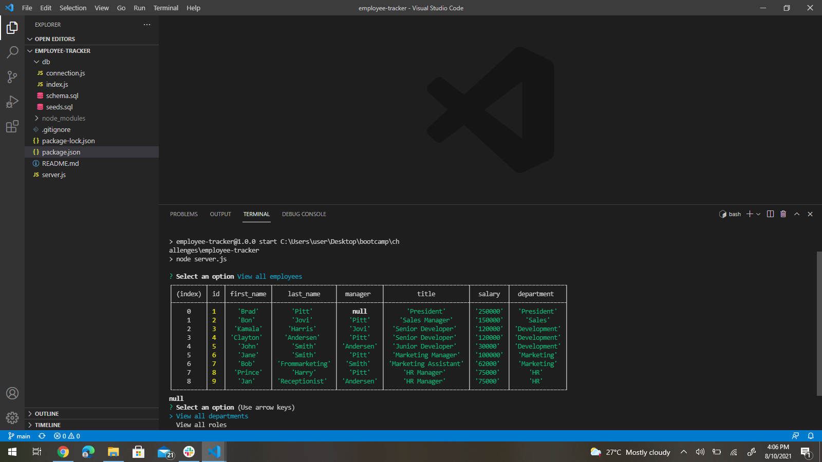 GitHub - Clayton-Andersen/employee-tracker