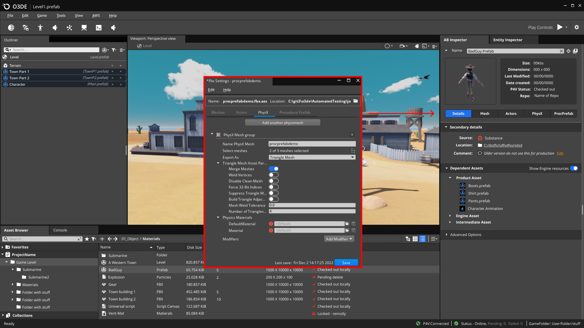 Create FBX Settings inside the inspector panel · Issue #13594 · o3de/o3de · GitHub