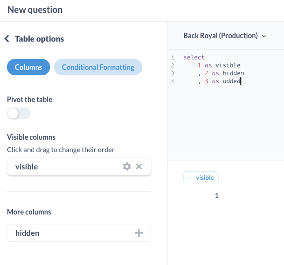 Cannot add new columns after hiding some or changing order of existing ...