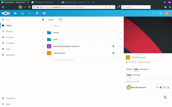 unable to share secrets · Issue #225 · marius-wieschollek/passwords · GitHub