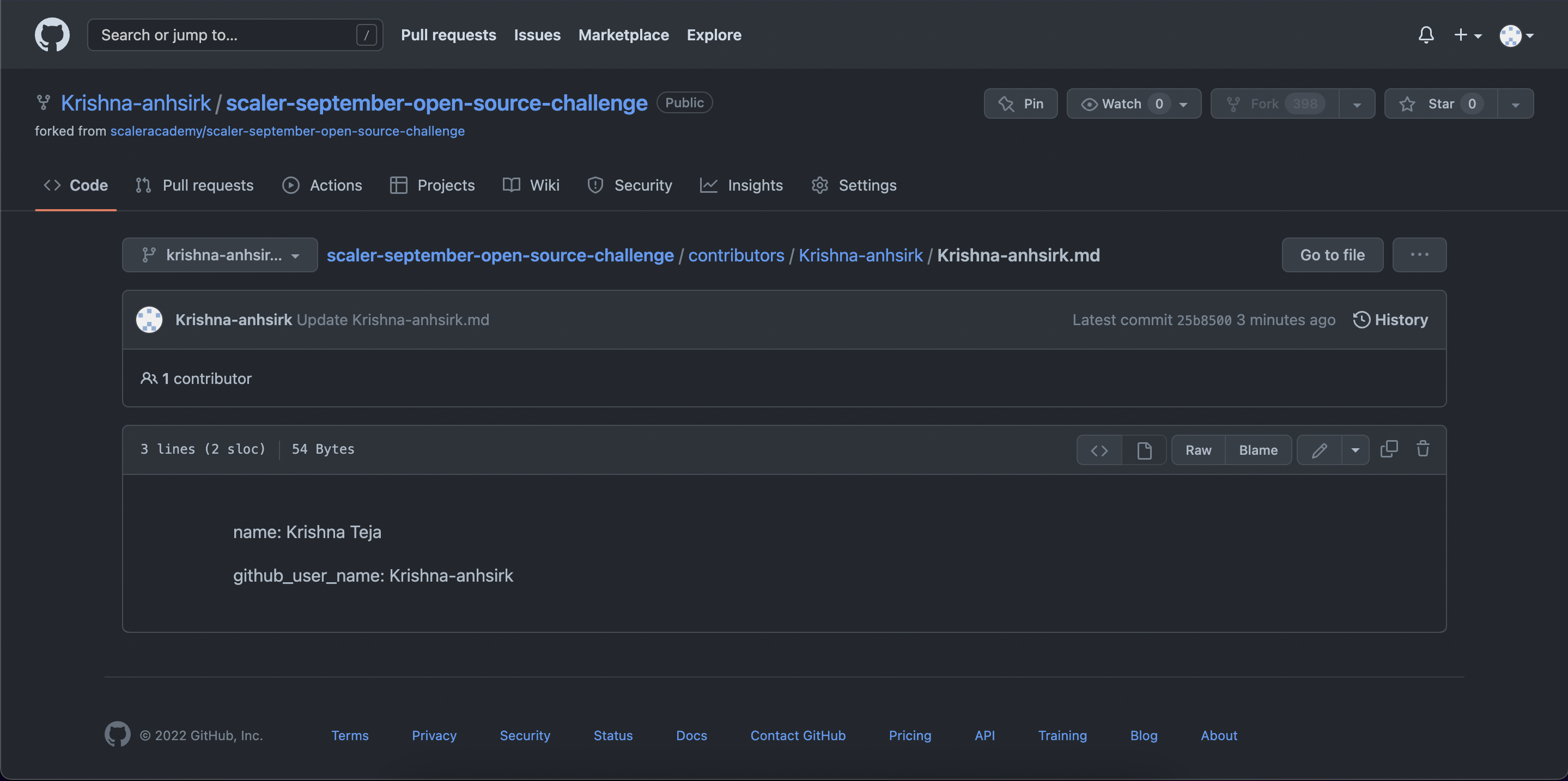 Challenge 1 to 7 - Krishna Teja · Issue #12 · scaleracademy/scaler-september-open-source ...