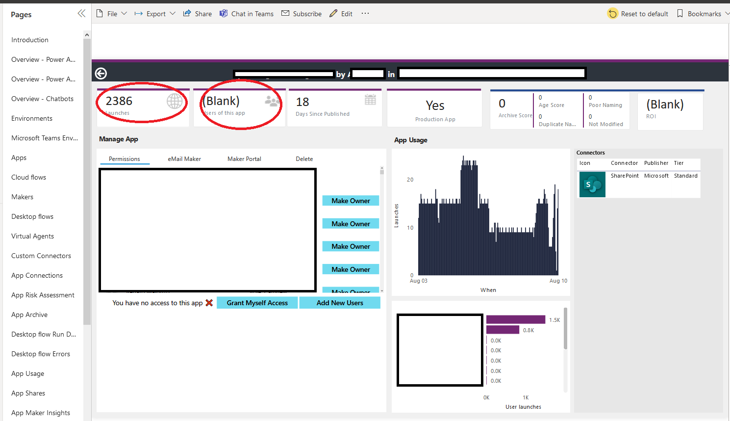 [CoE Starter Kit - Backlog] Power BI Dashboard - App Detail - add date filter for launches ...