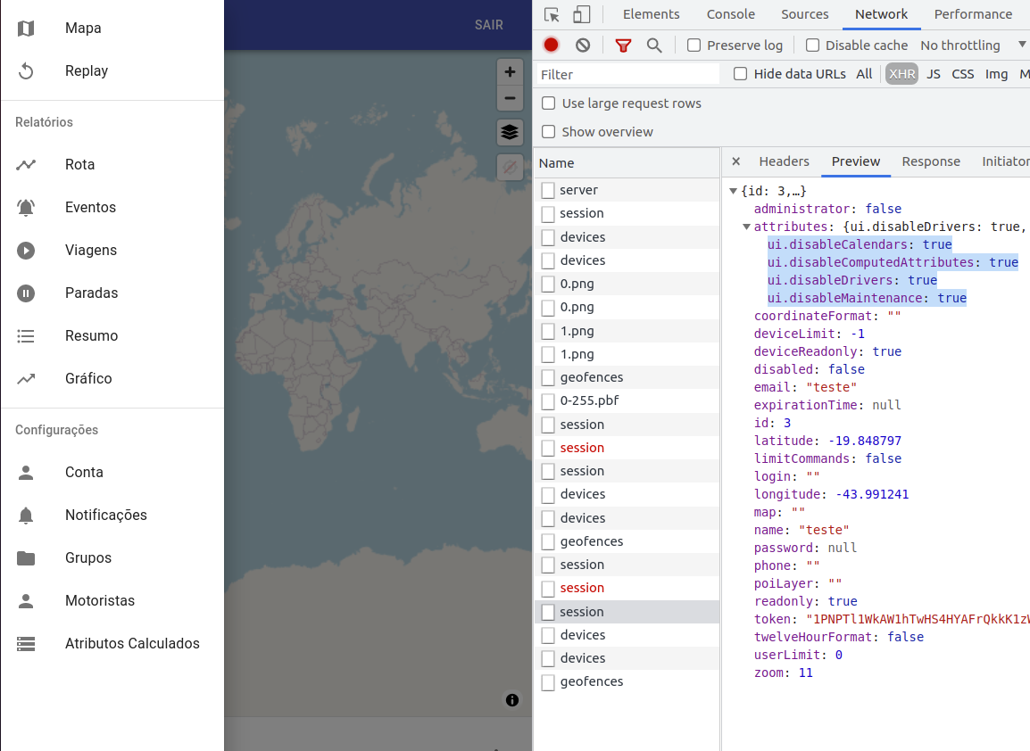 [modern] WebUI -> User -> Attributes -> UI features: does not work ...