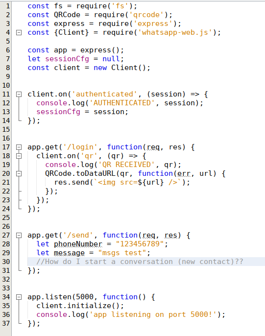 How do I start a conversation (new contact)? · Issue #213 · pedroslopez ...