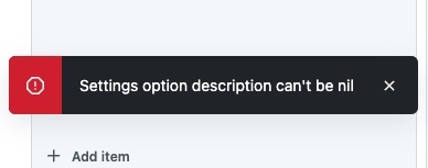 "Settings option description can't be nil" error when trying to Add or Rename a Column ...