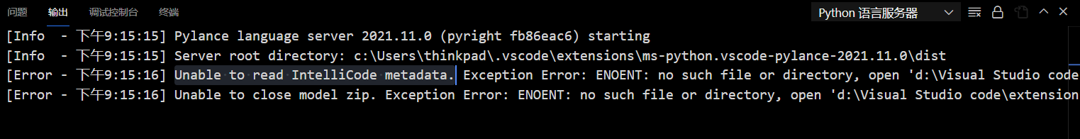 Unable to read IntelliCode metadata. · Issue #320 · MicrosoftDocs/intellicode · GitHub
