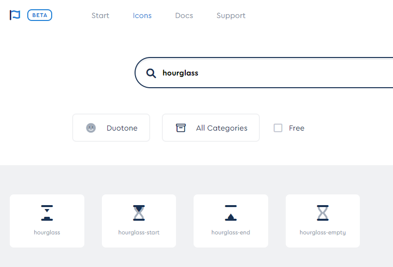 6.0 duotone fa-hourglass and fa-hourglass-end are missing secondary ...