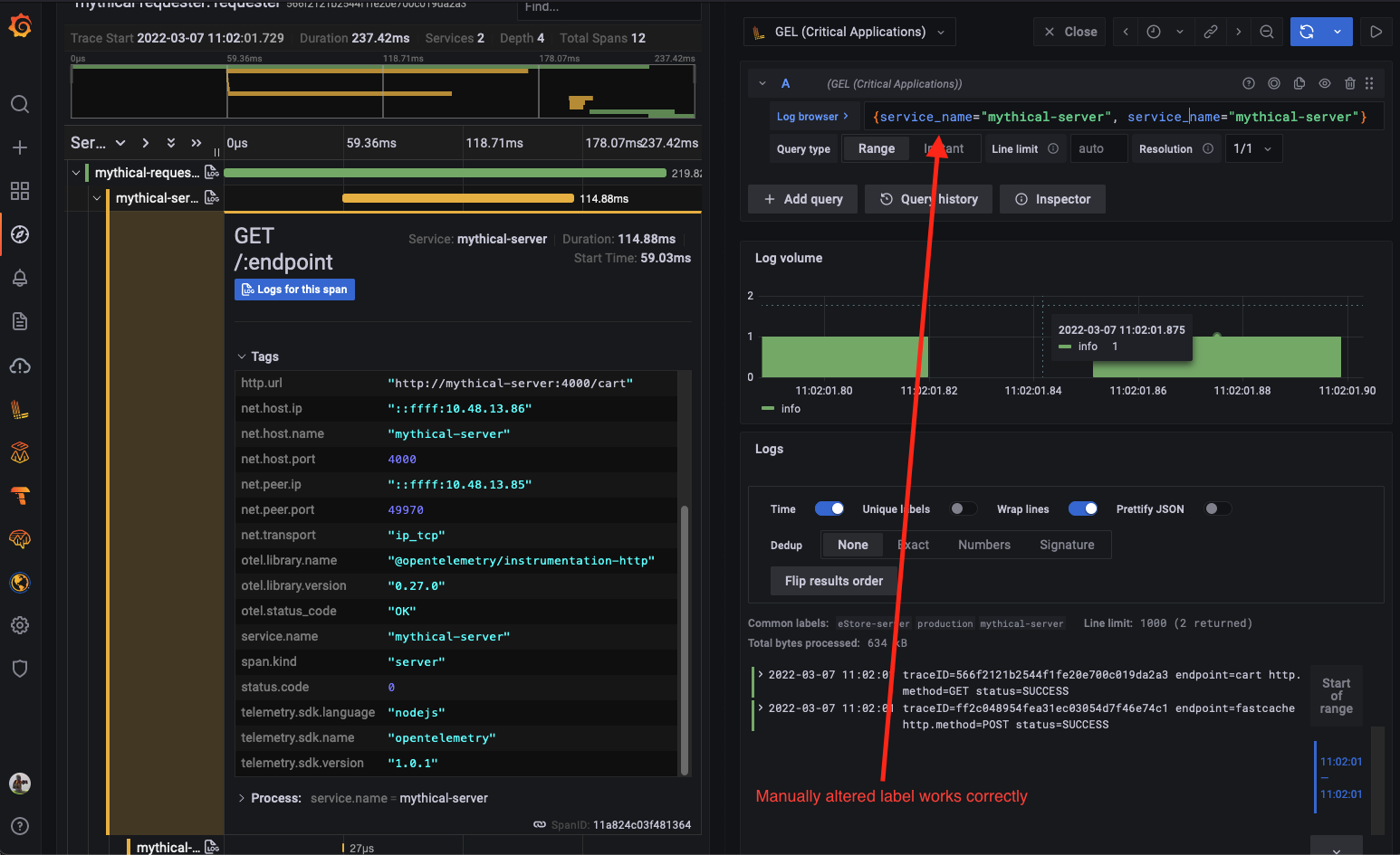 Grafana does not convert a Tempo span tag including a `.` to an ...
