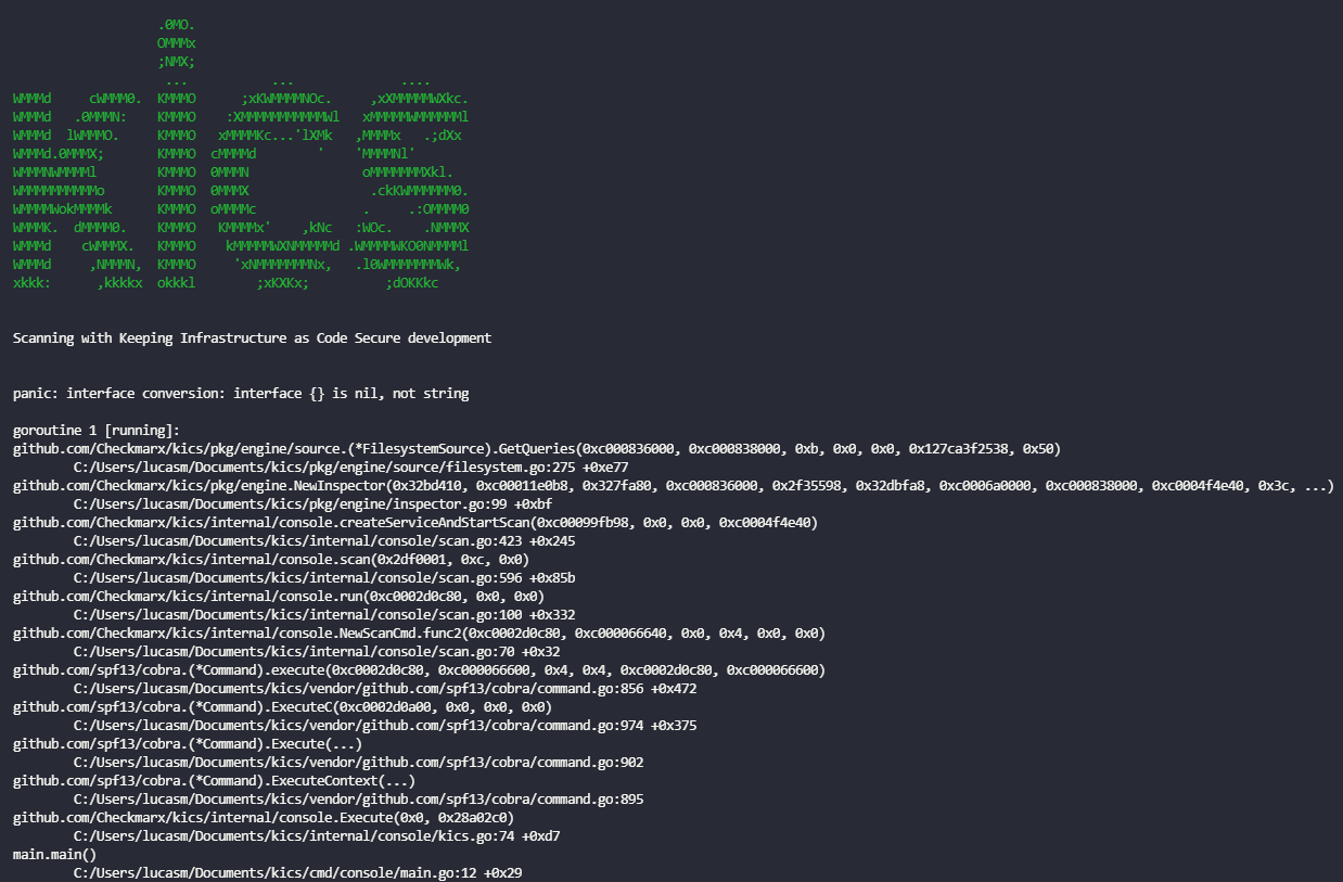 KICS Panic when reading badly formatted metadata · Issue #4413 · Checkmarx/kics · GitHub