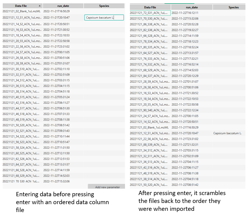 Some bugs, mostly metadata. · Issue #1067 · mzmine/mzmine · GitHub