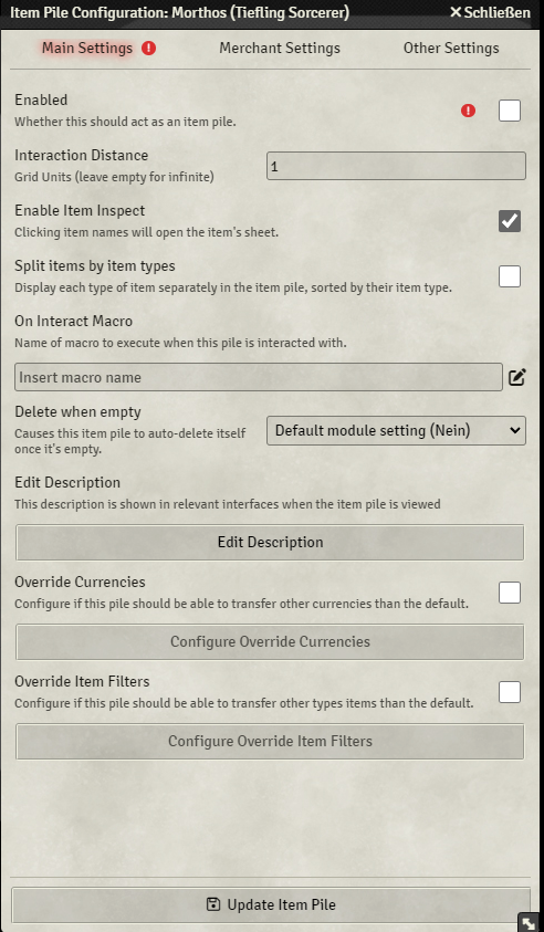 [Module Support Request] - Item Piles · Issue #197 · ernieayala/ernies-modern-layout · GitHub