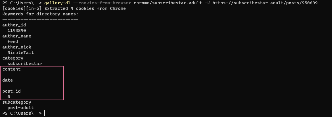 Posts of some authors are not loading [SubscribeStar] · Issue #4309 · mikf/gallery-dl · GitHub
