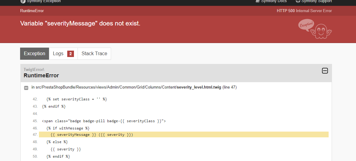 Internal Serever Error In Ps1 7 7 3 · Issue 24093 · Prestashop Prestashop · Github