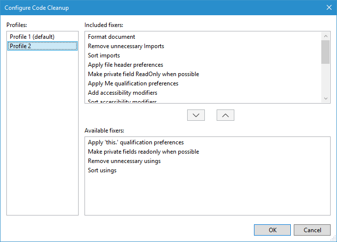 Code Cleanup: Settings revert out of the set and cannot be used · Issue #58924 · dotnet/roslyn ...