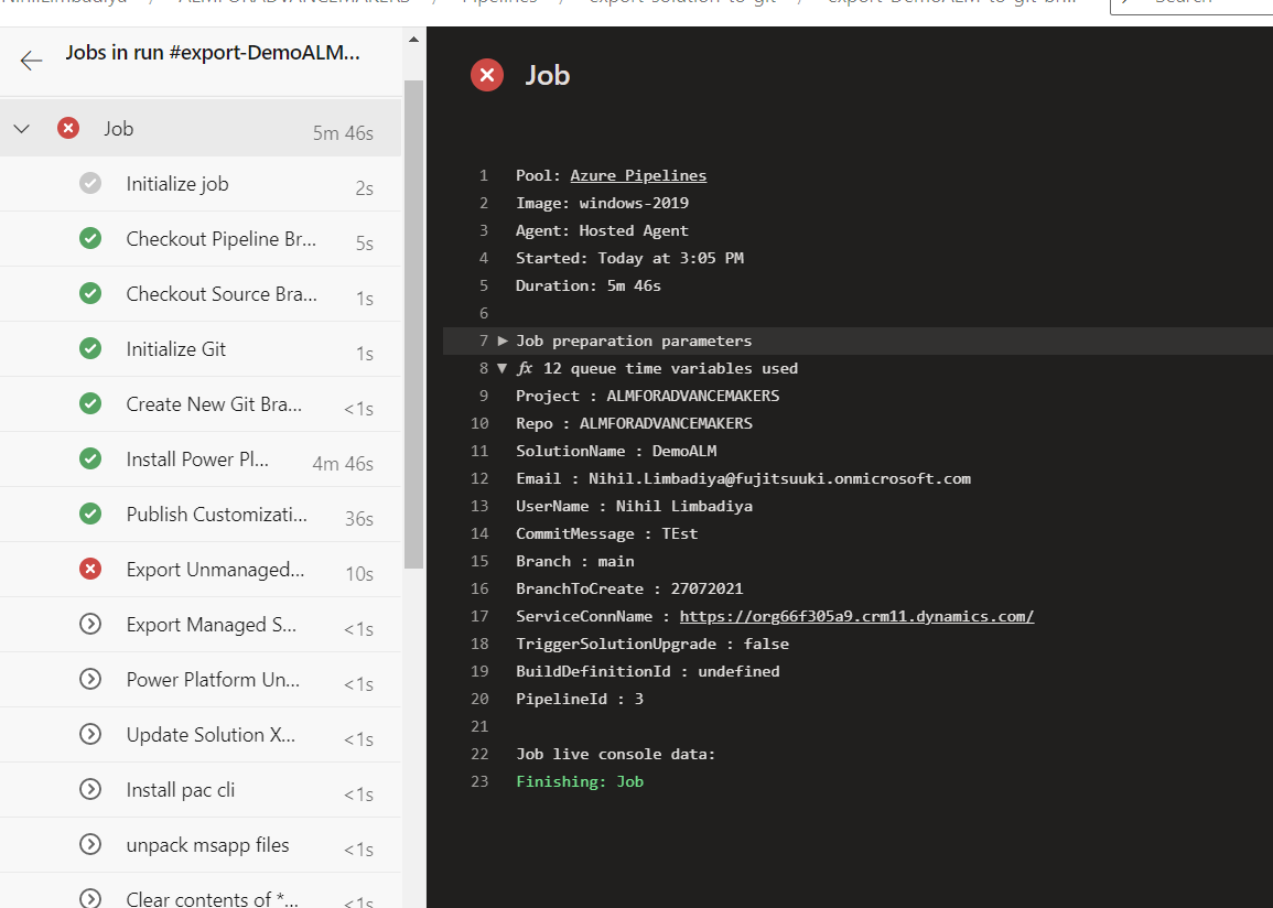 export-solution-to-git pipeline error · Issue #924 · microsoft/coe-starter-kit · GitHub