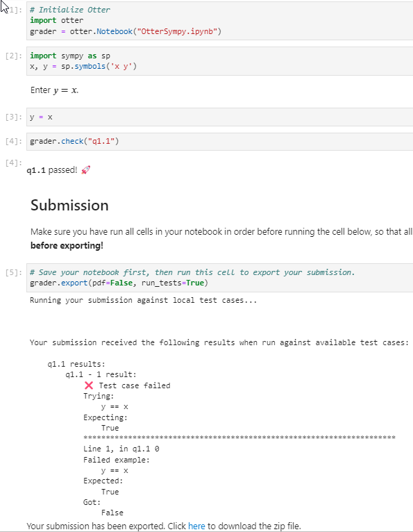 Does Otter Grader Work With Sympy · Issue 615 · Ucbds Infra Otter Grader · Github