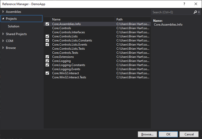 Introducing inefficiency: It seems the Add Reference dialog box pops up from the Roslyn "red ...
