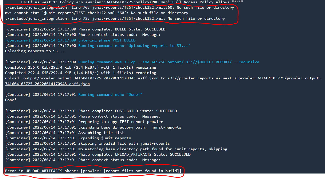 Bug Codebuild Commandexecutionerror · Issue 1182 · Prowler Cloudprowler · Github 0837