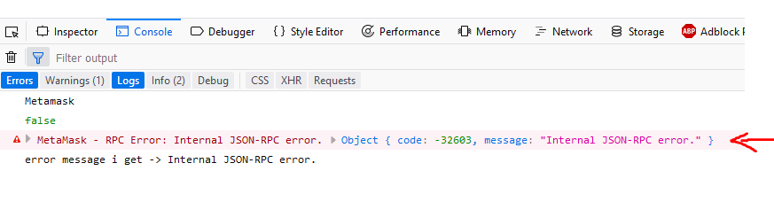Internal Json Rpc Error Is Not Specific Enough · Issue 4559 · Metamask