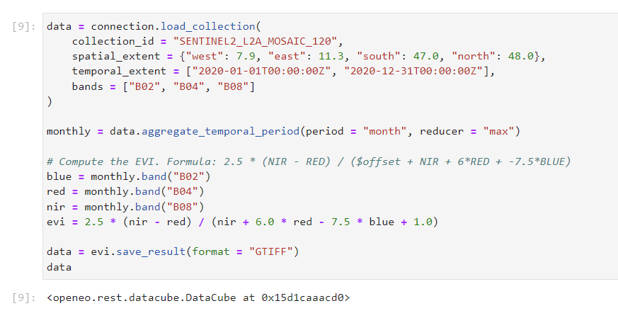 Jupyter Integration Visualization For Datacube · Issue 336 · Open Eoopeneo Python Client · Github