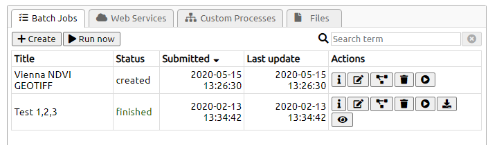 [Feature request] Display newest job first in batch jobs · Issue #87 · Open-EO/openeo-web-editor ...