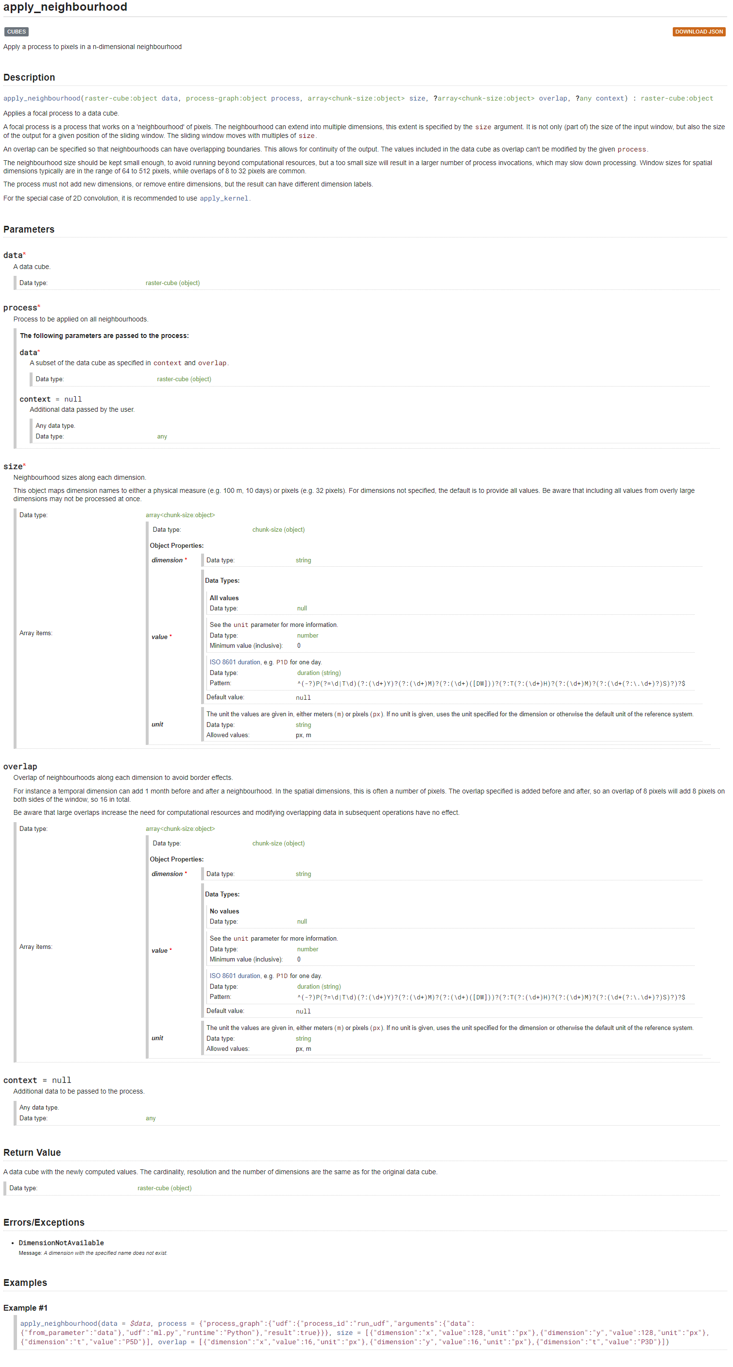#154 add apply_neighbourhood by jdries · Pull Request #163 · Open-EO/openeo-processes · GitHub