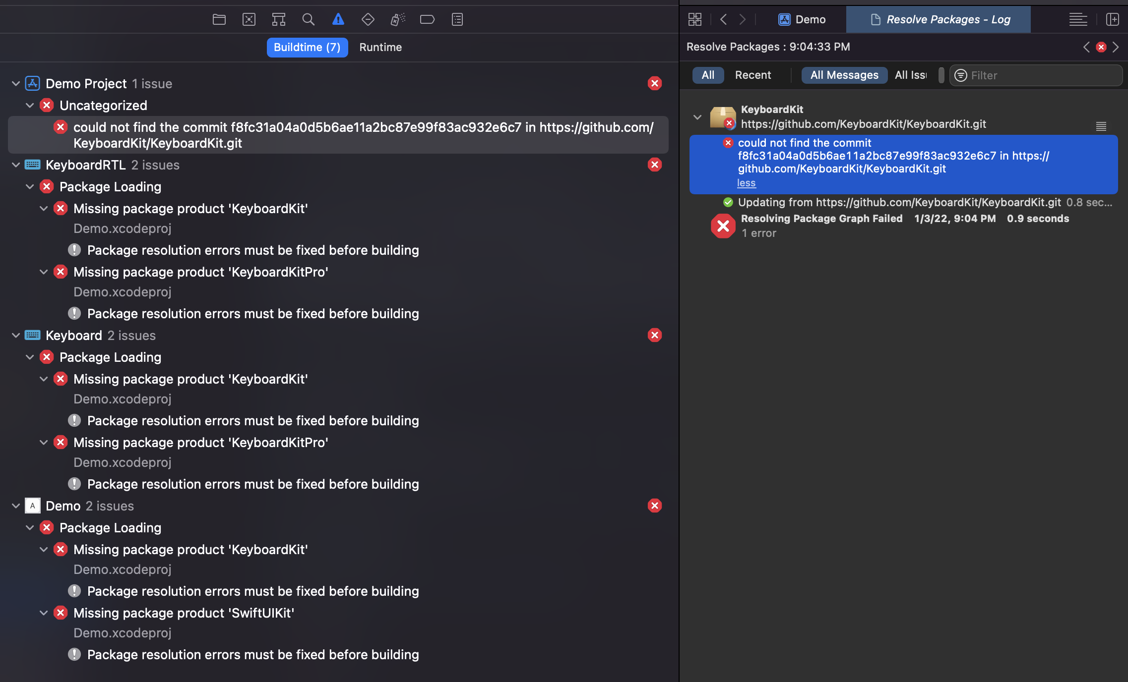 Demo Build Failure · Issue #382 · KeyboardKit/KeyboardKit · GitHub