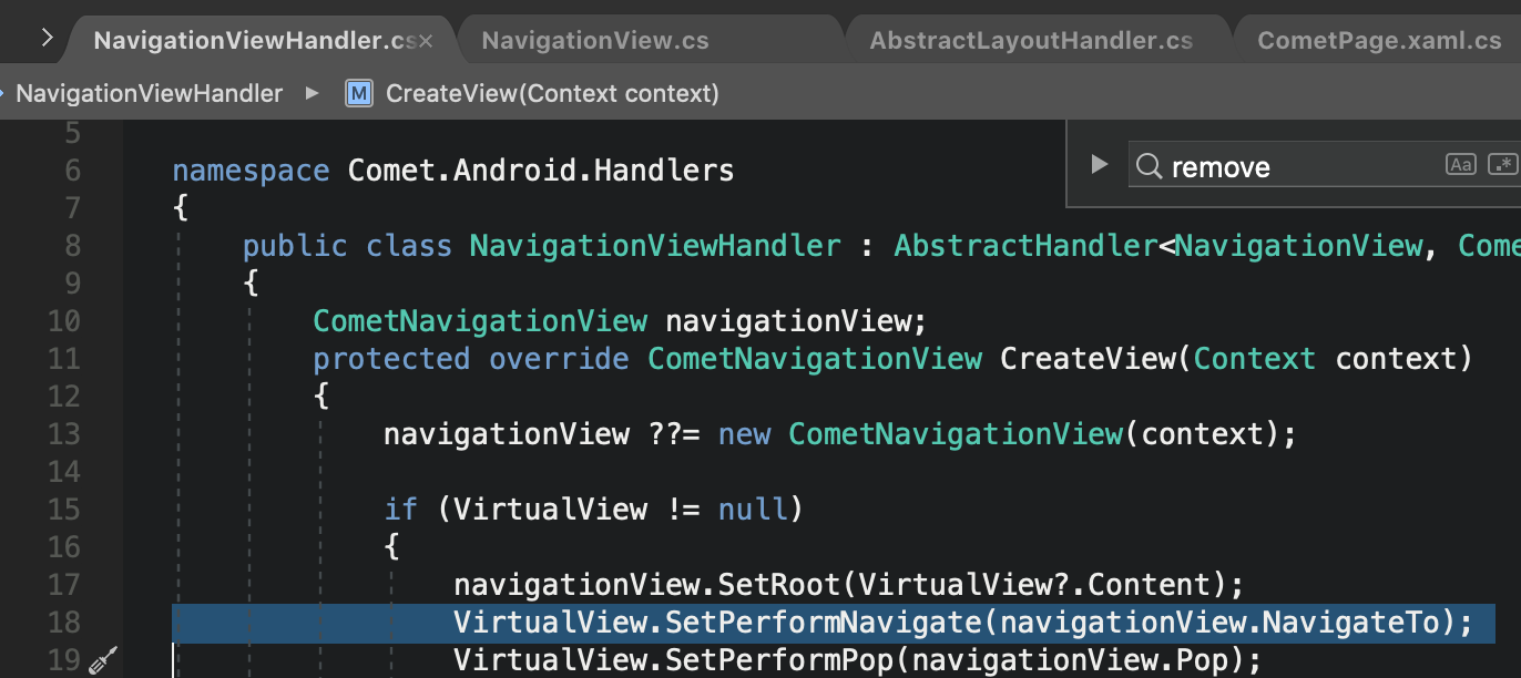 [droid] Crash While Navigating After A Hot Reload · Issue 174 · Dotnet Comet · Github
