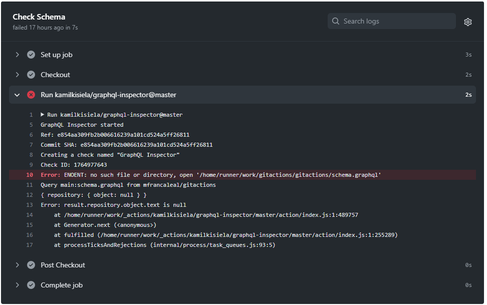Graphql Inspector in the Github Actions · community · Discussion #25006 · GitHub