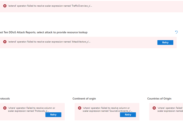Azure DDOS Workbook Error · Issue #2615 · Azure/Azure-Sentinel · GitHub
