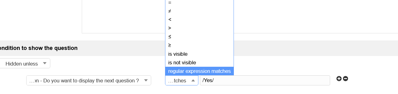 REGEXP Condition to hide the question not working · Issue #2328 · pluginsGLPI/formcreator · GitHub