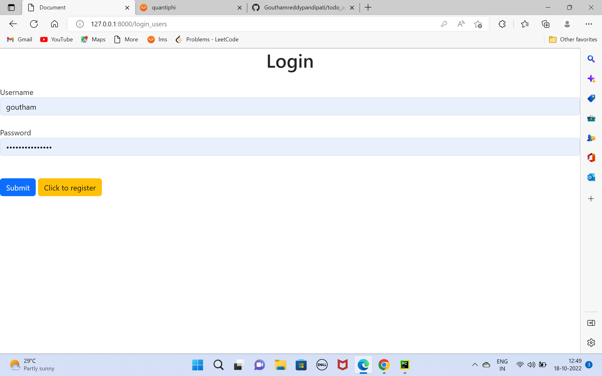 GitHub - Gouthamreddypandipati/todo_application