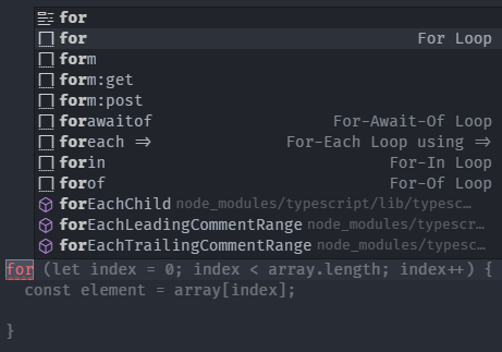 Suggestion Preview should preview snippets that have set a prefix that ...