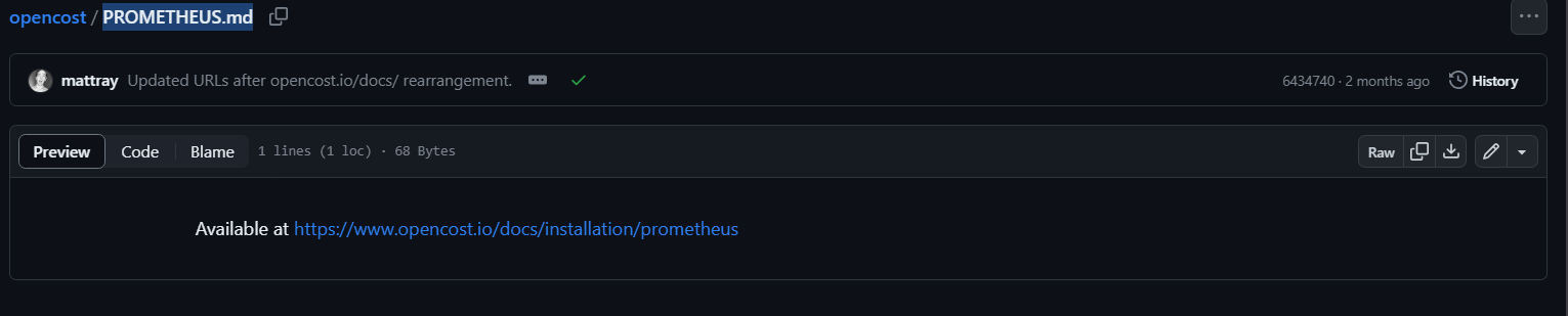 Remove PROMETHEUS.md and replace with link · Issue #2202 · opencost ... Remove PROMETHEUS.md and replace with link · Issue #2202 · opencost ...
