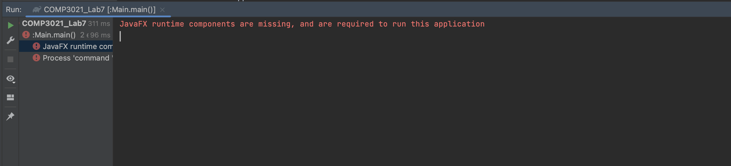 Lab 7 javaFX issue · CastleLab COMP3021-F22-PA-Student-Version ...