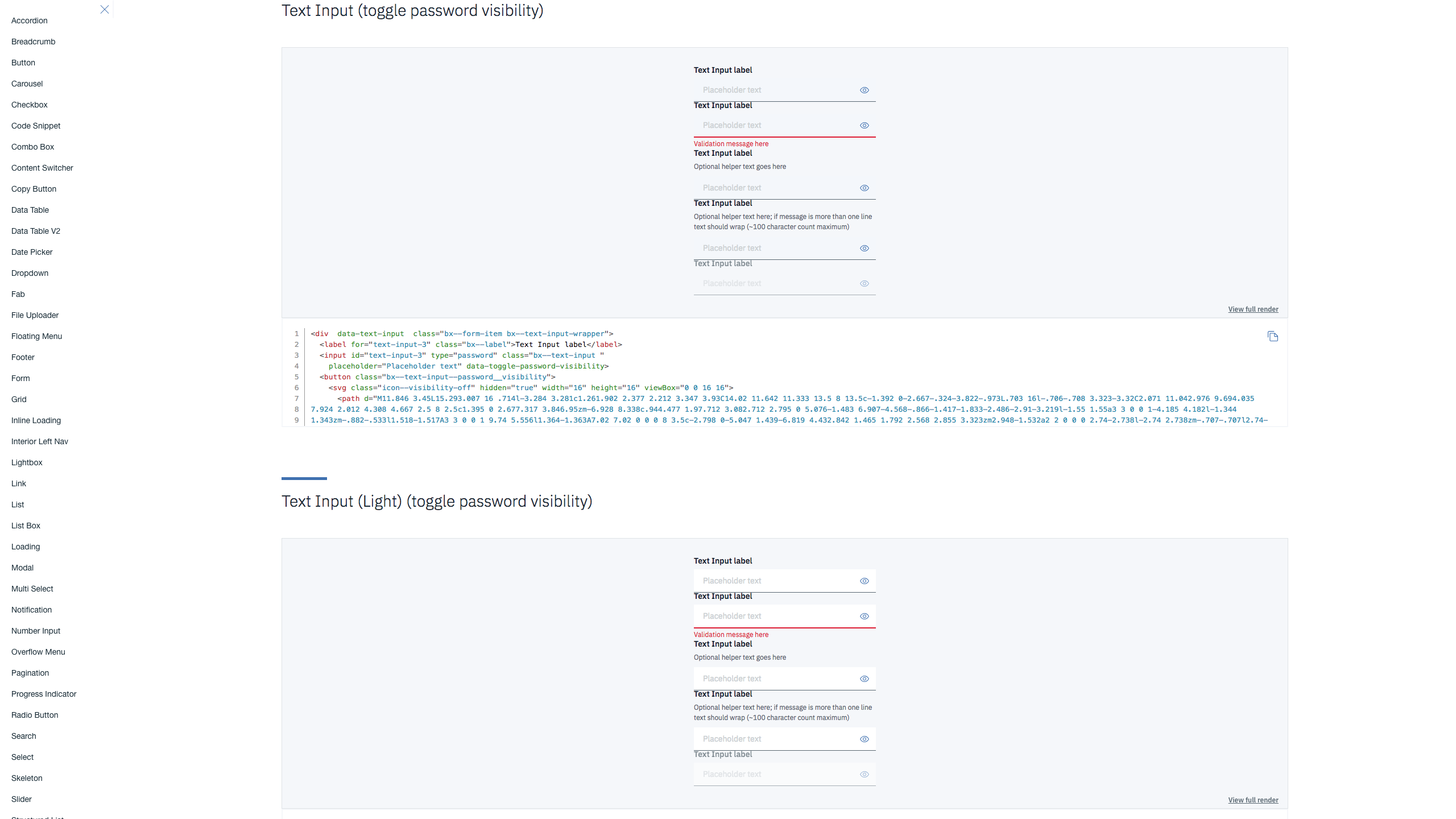 text-input--toggle-password-visibility is missing light version & codepen · Issue #1137 · carbon ...