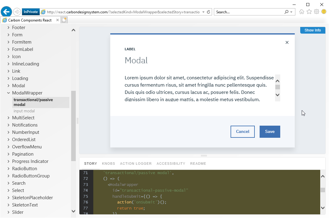 IE11 :: Any Modal component :: content overflows · Issue #2532 · carbon-design-system/carbon ...