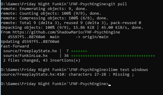 Compiling Issue. · Issue #1442 · ShadowMario/FNF-PsychEngine · GitHub
