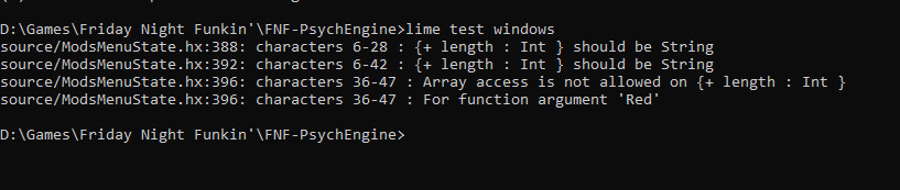 Compiling Issue. · Issue #1442 · ShadowMario/FNF-PsychEngine · GitHub
