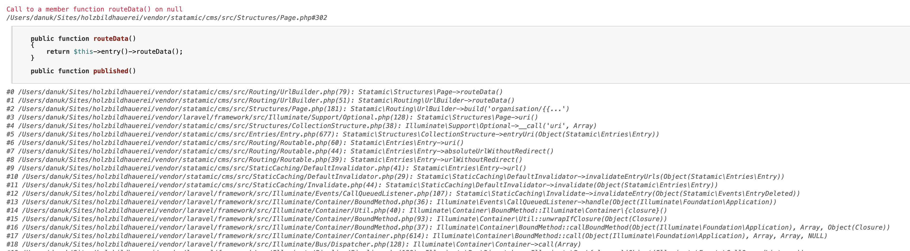Error when deleting entries in the CP · Issue #3839 · statamic/cms · GitHub