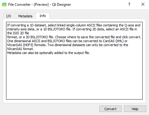 SasView 5.0 lacks file conversion option in tool menu · Issue #1355 · SasView/sasview · GitHub