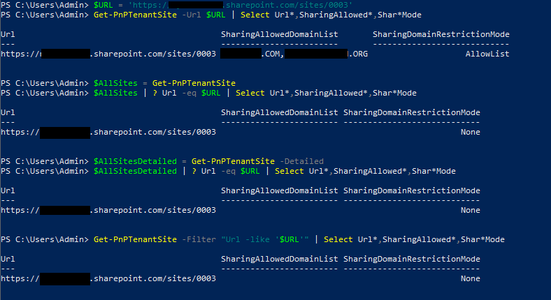 [BUG] Get-PnPTenantSite Not Returing Correct Values Unless URL Provided · Issue #2665 · pnp ...