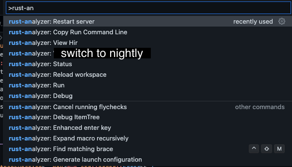 [request] Vs Code Switch Toolchain To Nightly · Issue 13412 · Rust Lang Rust Analyzer · Github