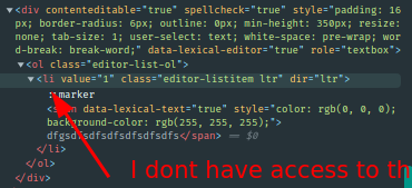 Feature: How do I style the last-inserted list? · Issue #4303 · facebook/lexical · GitHub