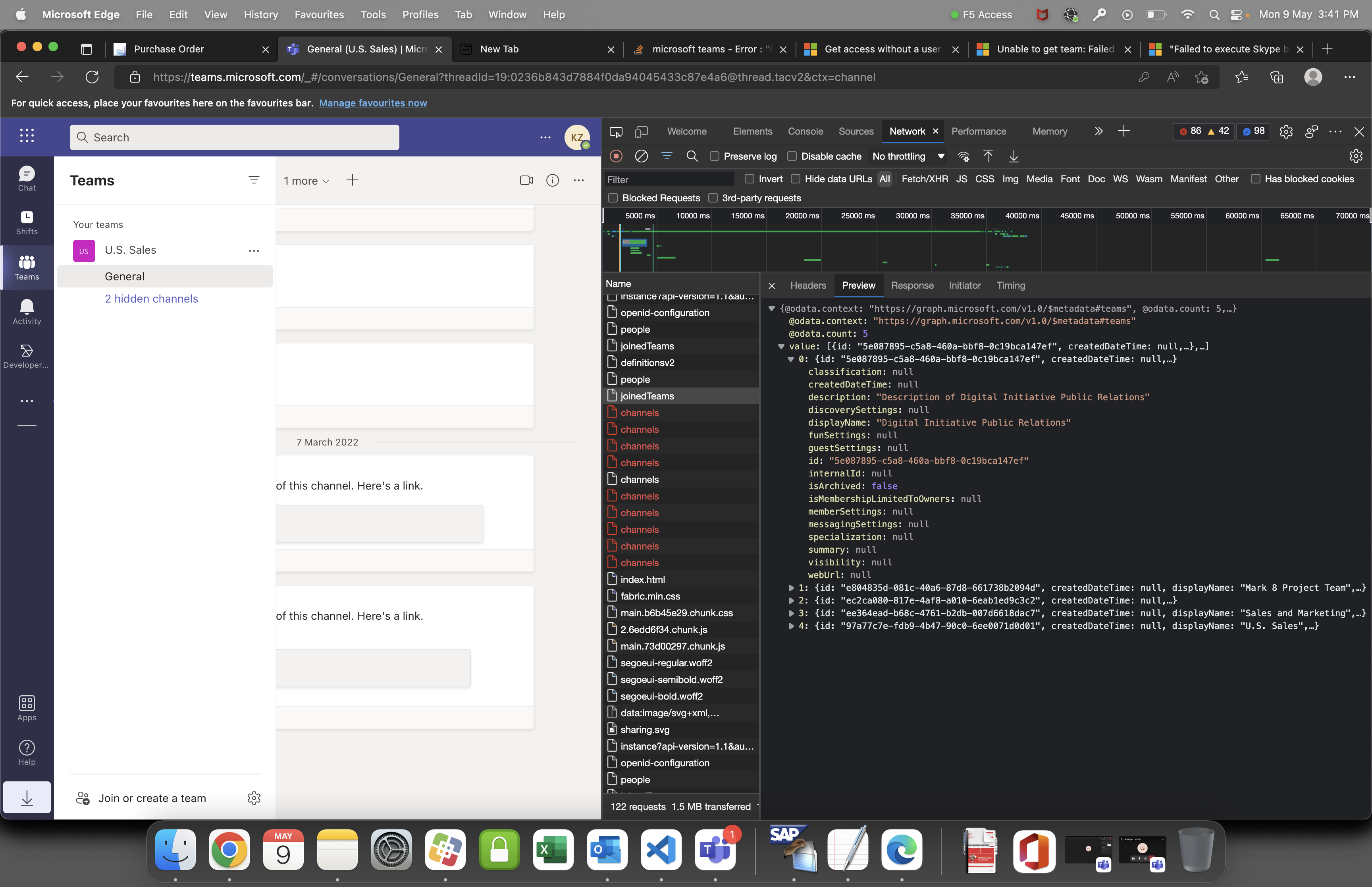 [BUG] Call to channels are failing - Microsoft Q&A