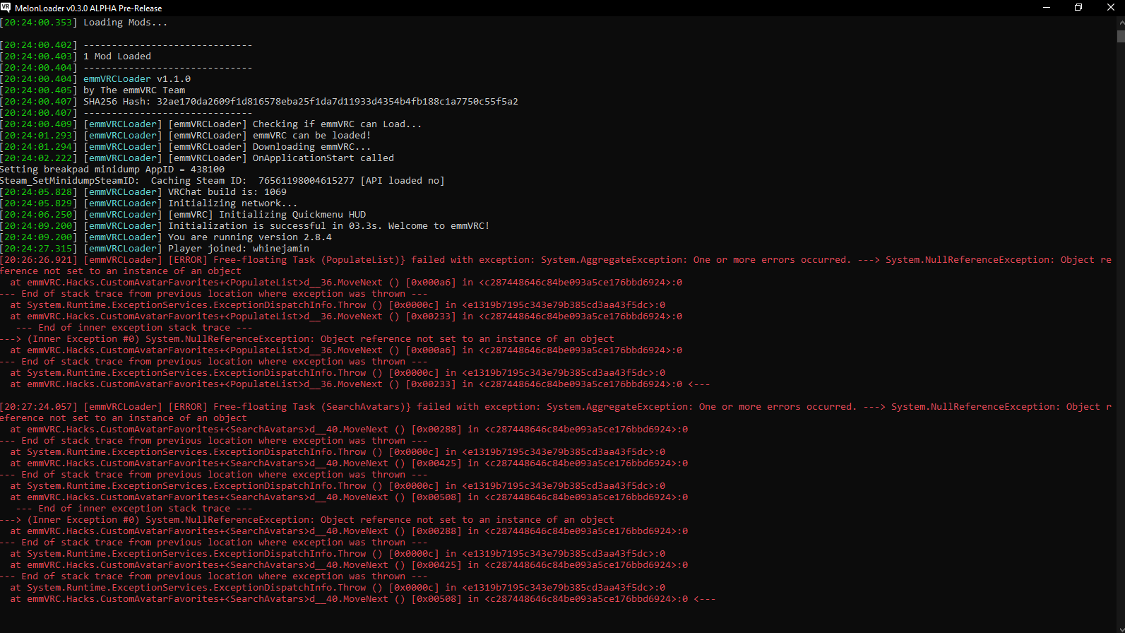 Favorites list not loading · Issue #1453 · emmVRC/emmVRC-Public · GitHub