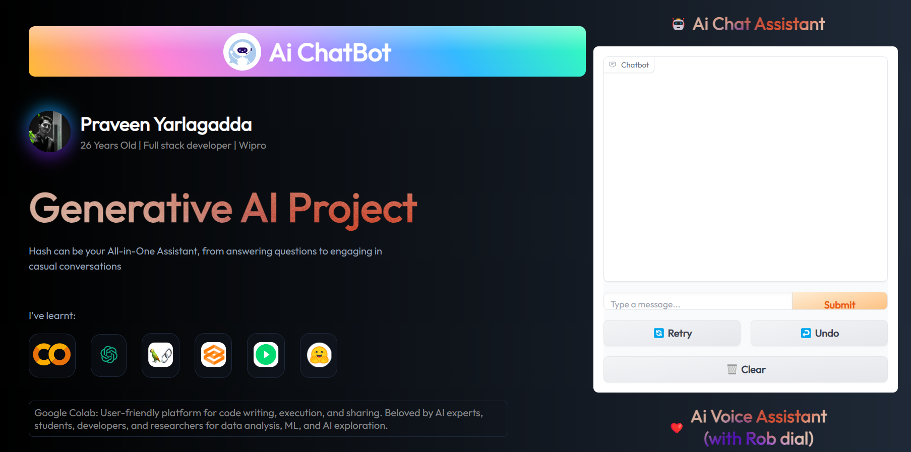 GitHub - lalithpraveen/GenerativeAIchatbot